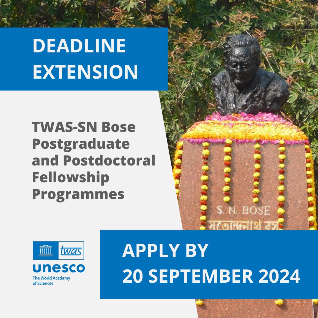 TWAS-SN Bose Call for Applications: Postgraduate Fellowship Programme ... TWAS-SN Bose Call for Applications: Postgraduate Fellowship Programme ...